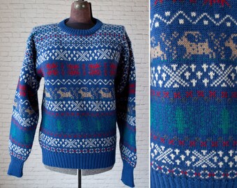 Reindeer sweater | Etsy