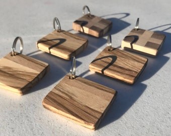 Wood keychain | Etsy
