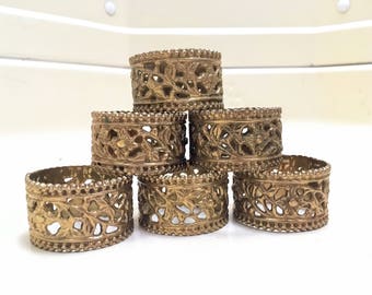 Vintage napkin rings | Etsy