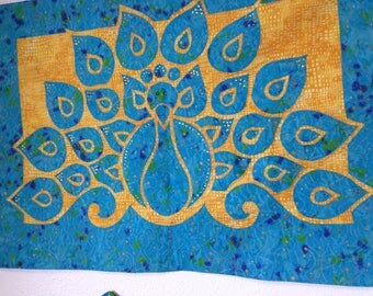 Peacock quilt | Etsy