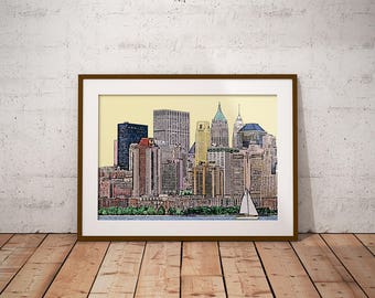 New york city print | Etsy