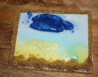 Resin canvas art | Etsy