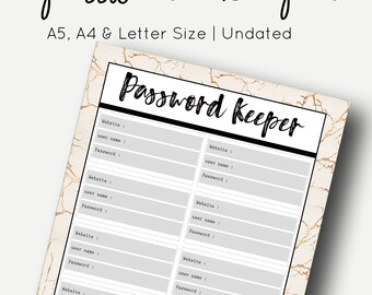 Password keeper | Etsy