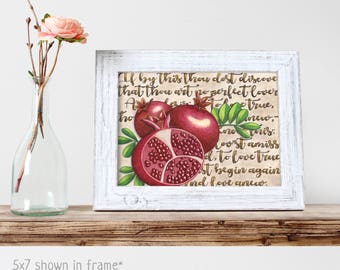 Pomegranate art | Etsy