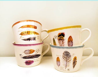 Ceramic feather | Etsy