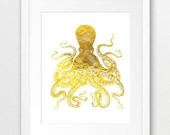 Octopus print | Etsy