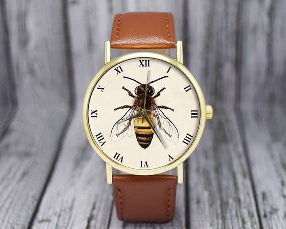 Vintage Honey Bee Watch Insect Watch Leather Watch Watch