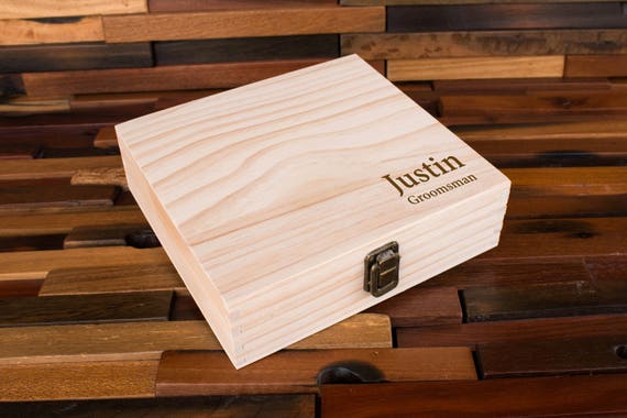 Groomsmen Cigar Box Gift Box Best Man Box Engraved Cigar