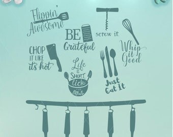 Kitchen quotes svg | Etsy