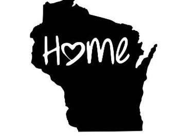 Wisconsin decal | Etsy