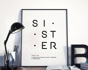 Sister quote print | Etsy