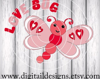 Love bug clipart | Etsy