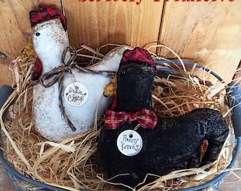 Primitive chickens | Etsy