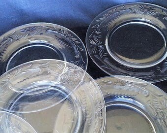 Vintage glass plates | Etsy