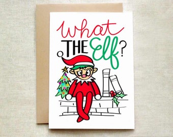 Elf christmas cards | Etsy