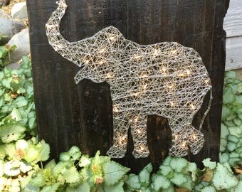 Elephant string art | Etsy