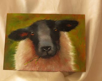 Lamb painting | Etsy