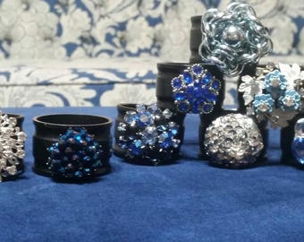 Blue napkin ring | Etsy