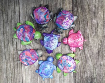 Polymer clay turtle | Etsy