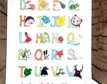 Nature alphabet | Etsy