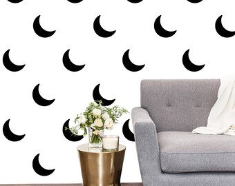 Crescent moon decal | Etsy
