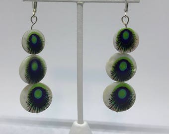 Peacock earrings | Etsy