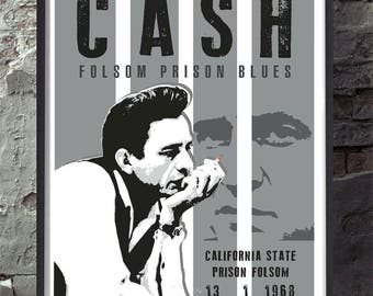 Johnny cash print | Etsy