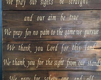 Hunters prayer | Etsy