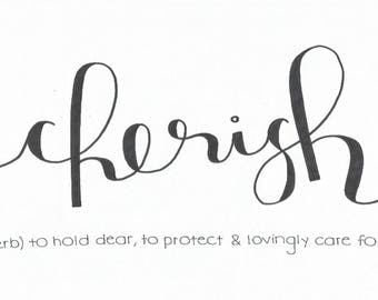 Cherish print | Etsy