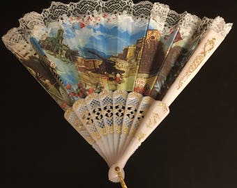 Vintage hand fan | Etsy