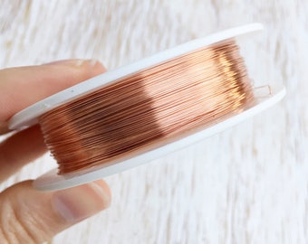 Oxidized Copper Wire 28g Round DS 5-100ft
