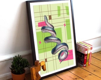 Snake wall art | Etsy