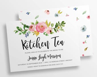 Kitchen tea invitation | Etsy