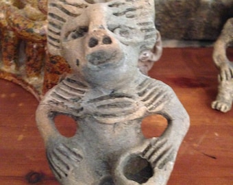 Aztec clay figurine | Etsy