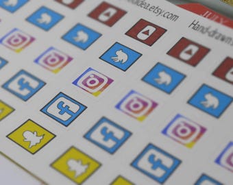 Social media sticker | Etsy