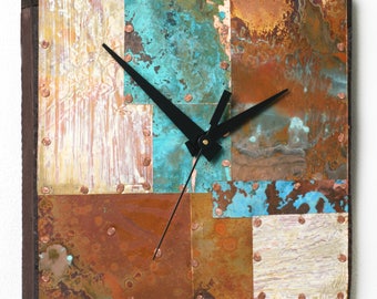 Copper wall clock | Etsy