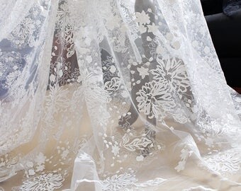 Embroidered tulle | Etsy