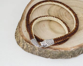 Snake skin necklace | Etsy