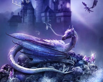 Purple dragon | Etsy