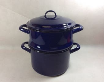 Enamel double boiler | Etsy