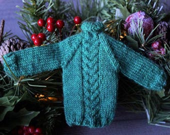 Christmas Knit PATTERN / Tree Mini Sweater Ornament / Knitting