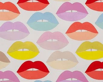 Lips fabric | Etsy