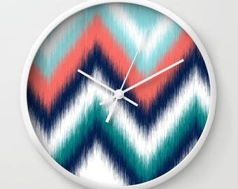 Chevron wall clock | Etsy