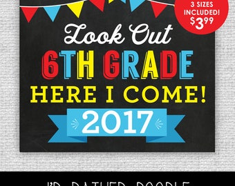 6th grade sign | Etsy