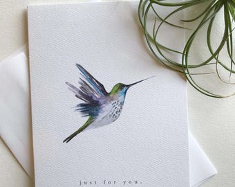 Hummingbird card | Etsy