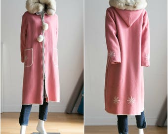 Pink fur coat | Etsy