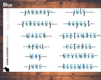 Month titles | Etsy