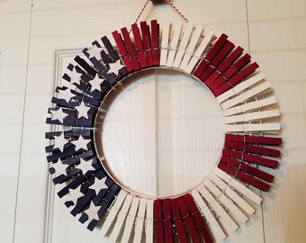 Clothespin wreath | Etsy