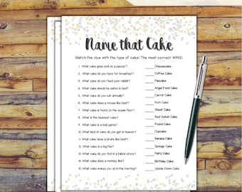 Name that cake game | Etsy