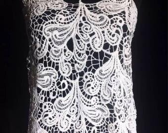 Chemical lace fabric | Etsy